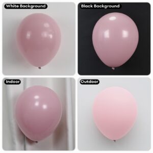 Dusty Pink Balloons, 100 Packs 5 Inch Nude Pink Latex Balloons, Retro Pale Pink Party Balloons, Boho Pastel Pink Helium Balloons for Boho Girls Women Birthday Baby Shower Wedding Bridal Valentines Day