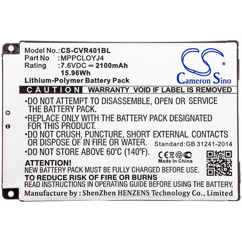 VI VINTRONS Battery for Clover C401U, Flex, AHA22121001, CA355772HV, MPPCLOYJ4,