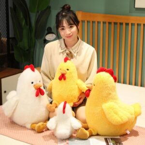 Yuthsona Chicken Stuffed Animal Plush Chicken Pillow Toys Hen Stuffed Farm Animal Plush Doll Soft Chicken Plush Sleeping Pillow Gifts for Kids Birthday Decoration