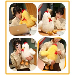 Yuthsona Chicken Stuffed Animal Plush Chicken Pillow Toys Hen Stuffed Farm Animal Plush Doll Soft Chicken Plush Sleeping Pillow Gifts for Kids Birthday Decoration