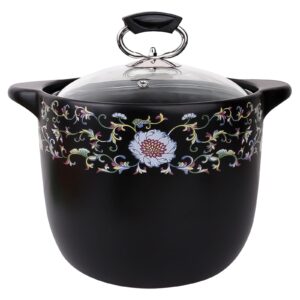 stock pot with lid 5 quart cooking pot ceramic soup pot ename pots used for gas cookers and ovens large pot, pfas-free kitchen stockpot