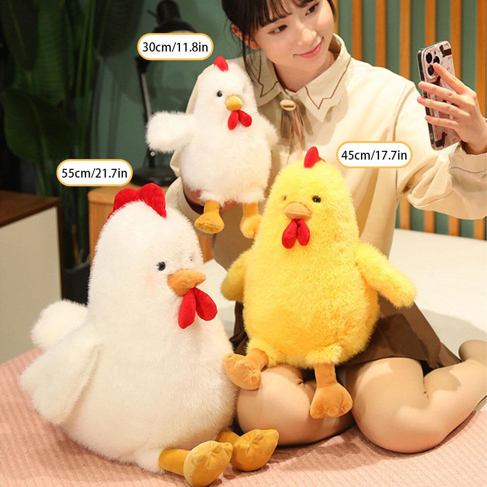 Yuthsona Chicken Stuffed Animal Plush Chicken Pillow Toys Hen Stuffed Farm Animal Plush Doll Soft Chicken Plush Sleeping Pillow Gifts for Kids Birthday Decoration