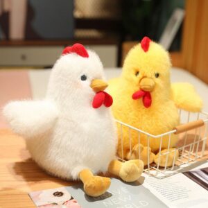 Yuthsona Chicken Stuffed Animal Plush Chicken Pillow Toys Hen Stuffed Farm Animal Plush Doll Soft Chicken Plush Sleeping Pillow Gifts for Kids Birthday Decoration