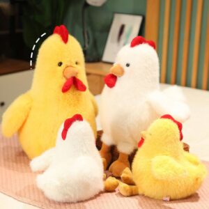 Yuthsona Chicken Stuffed Animal Plush Chicken Pillow Toys Hen Stuffed Farm Animal Plush Doll Soft Chicken Plush Sleeping Pillow Gifts for Kids Birthday Decoration