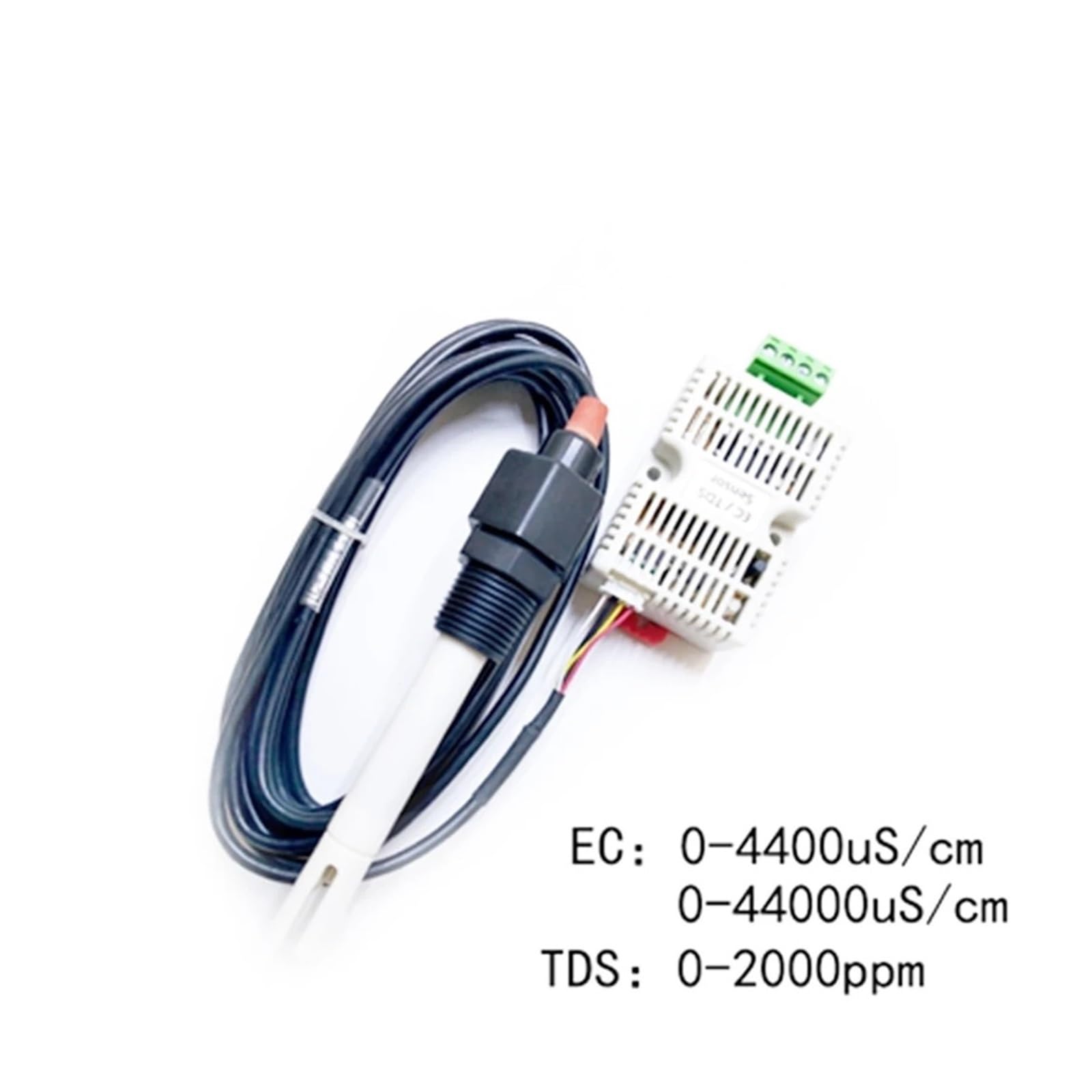 Water EC Transmitter EC Sensor TDS Conductivity Sensor Module 4-20ma 0-5V 0-10V RS485 Output Analog Output Voltage(EC 0-4400,0-10V)