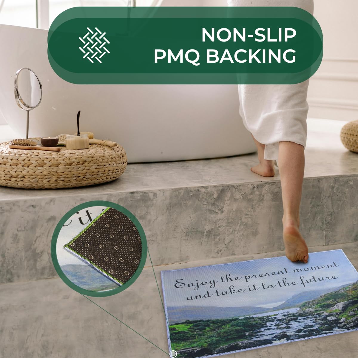 Giant Floor Low Pile Rugs for Indoor - 20" x 30" Non Slip Washable Mat - Perfect as Indoor Kitchen mats, Doormats, Bathroom mats & More! | Rubber Backed mat Made with Polyester