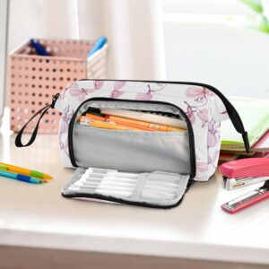 Fisyme Mushrooms Fairy Forest Pencil Case Large Capacity Pencil Pouch Pen Bags Box Big Makeup Pencil Case Organizer