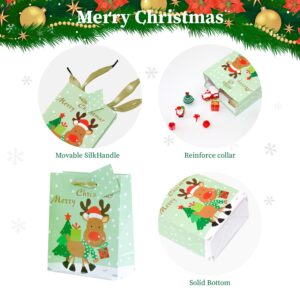 ysmile Small Christmas Gift Bag with Wrapping Paper in Bulk 20 Pack