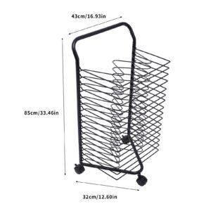 BuYouZaiLaa Art Drying Rack with Wheels for Classroom Painting Crafts 16 Shelves Metal Artwork Storage Display Rack