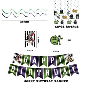 3yankite Beetle Birthday Decoration It's Show Time Theme Party Supplies Décor with Banner Perfect for Halloween Fun & Spooky Parties