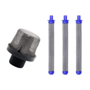 aziemars 288716 inlet suction strainer (1 pack) and 288749 airless spray machine filter (3 pack) kit for airless paint sprayers gun