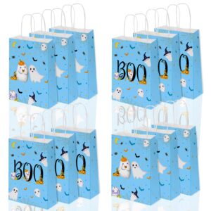 mehofond halloween party gifts bags little boo gift bags blue halloween candy bags treat bags boo theme birthday baby shower party supplies for boys halloween party favors 24 pcs