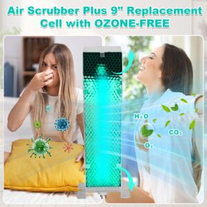 Air Scrubber Plus Advanced Photocatalytic Oxidation (PCO) 9 Inch Replacement Cell and Üν Bulb，Ozone Free, 100% Compatible with A1013A A1013C A1013P A1013Q A1013T A1013U... Rated Time 18,000h, 1 Pack