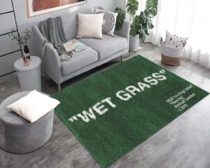 ztfgzsxg keep off wet grass area rugs green 3d printed modern large carpet non-slip floor mat rugs for bedroom livingroom home decor mat 16"" x 24""