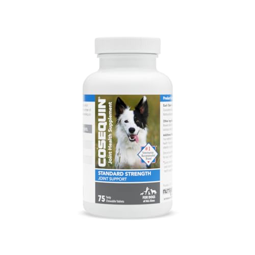 Nutramax Cosequin Standard Strength Joint Health Supplement for Dogs, with Glucosamine and MSM, 75 Chewable Tablets (Pack of 2)