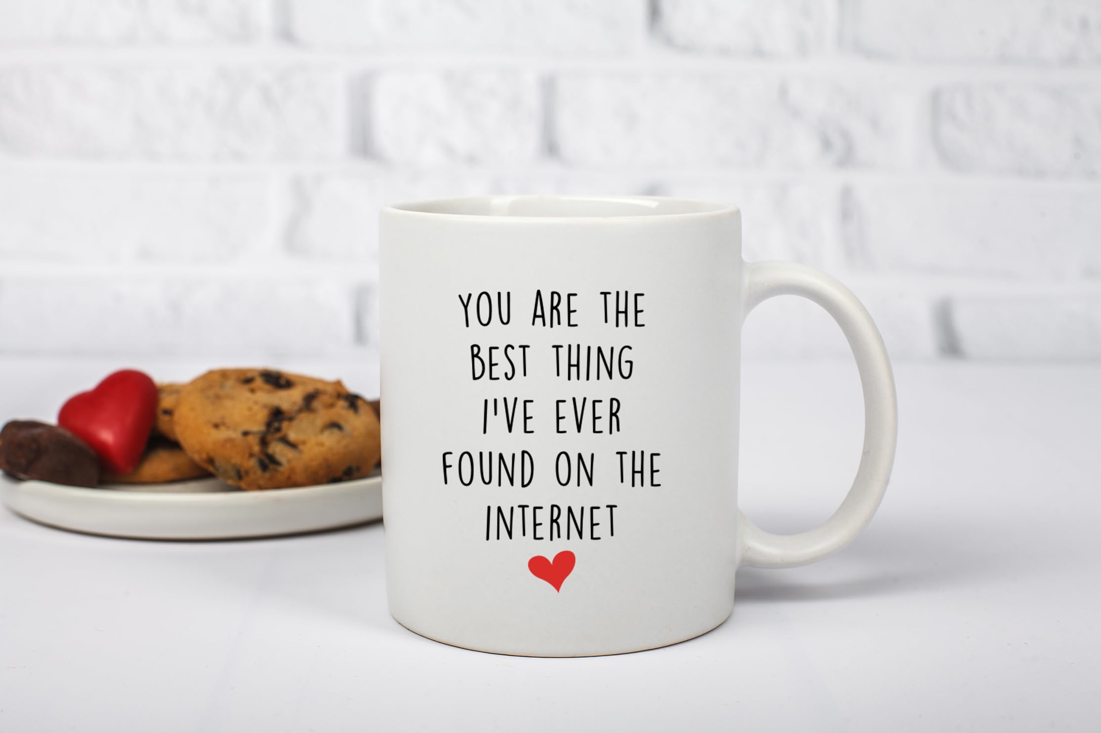 You're The Best Thing I've Ever Found On The Internet - Funny Anniversary Birthday Gifts for Husband Boyfriend - Romantic Long Distance Relationship Gifts For Him Her- 11 oz Coffee Mug Tea Cup White