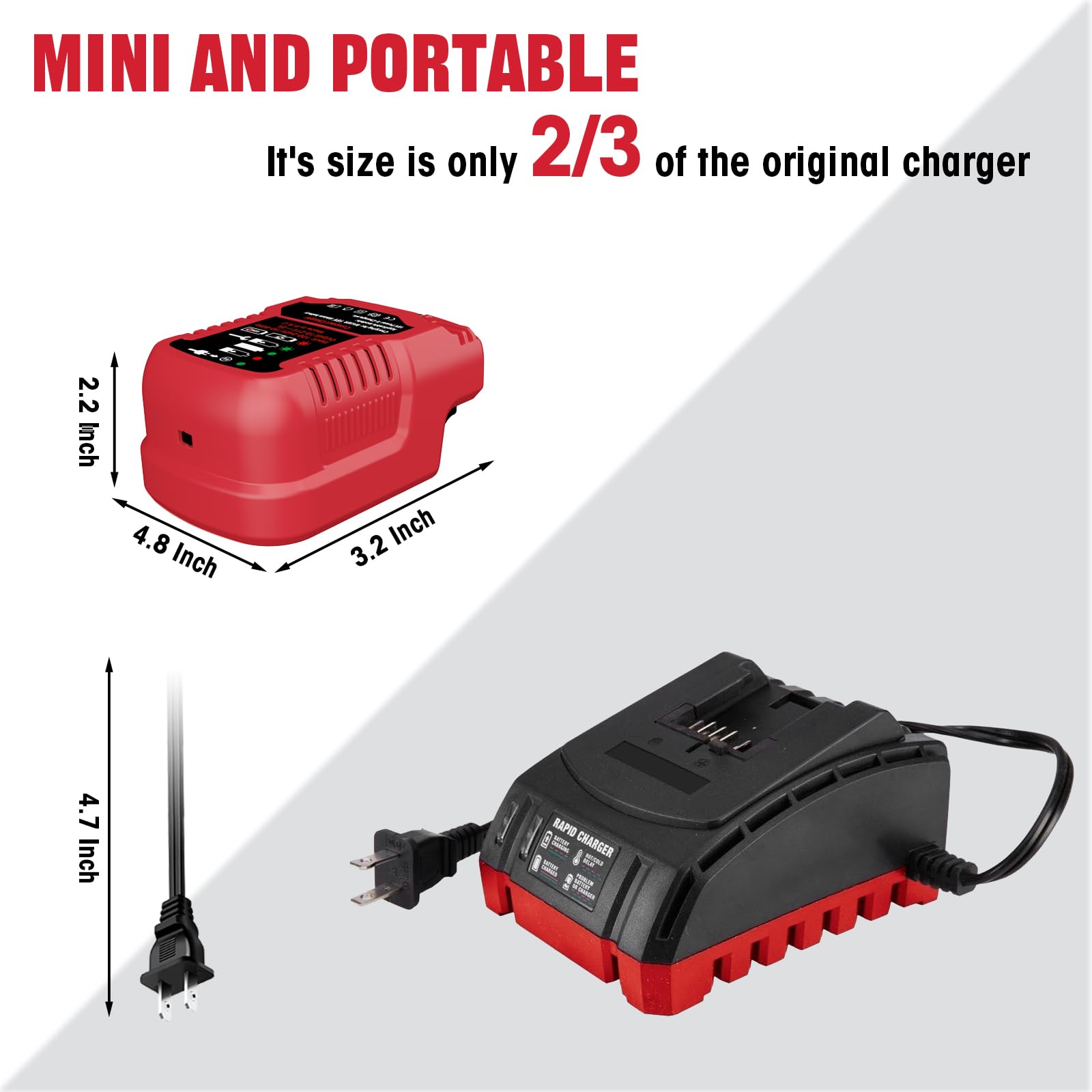 ASUNT 1701C-B 20V Battery Charger Replacement for Bauer 20V Hyper.max Lithium Ion Battery Compact Mini Charger(Battery Not Included)