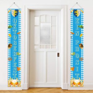 avezano oktoberfest decorations german bavarian check flag porch sign oktoberfest banner oktoberfest festival welcome hanging banner oktoberfest party supplies