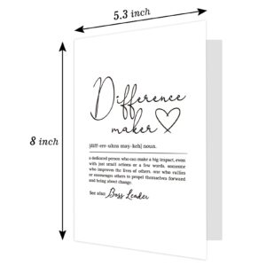 Ogeby Funny Boss Day Card Gifts for Her Him, Happy Boss's Day Card for Boss Women Men, Boss Appreciation Card for Manager Leader Mentor, Difference Maker Definition Card from Group Employee Coworker