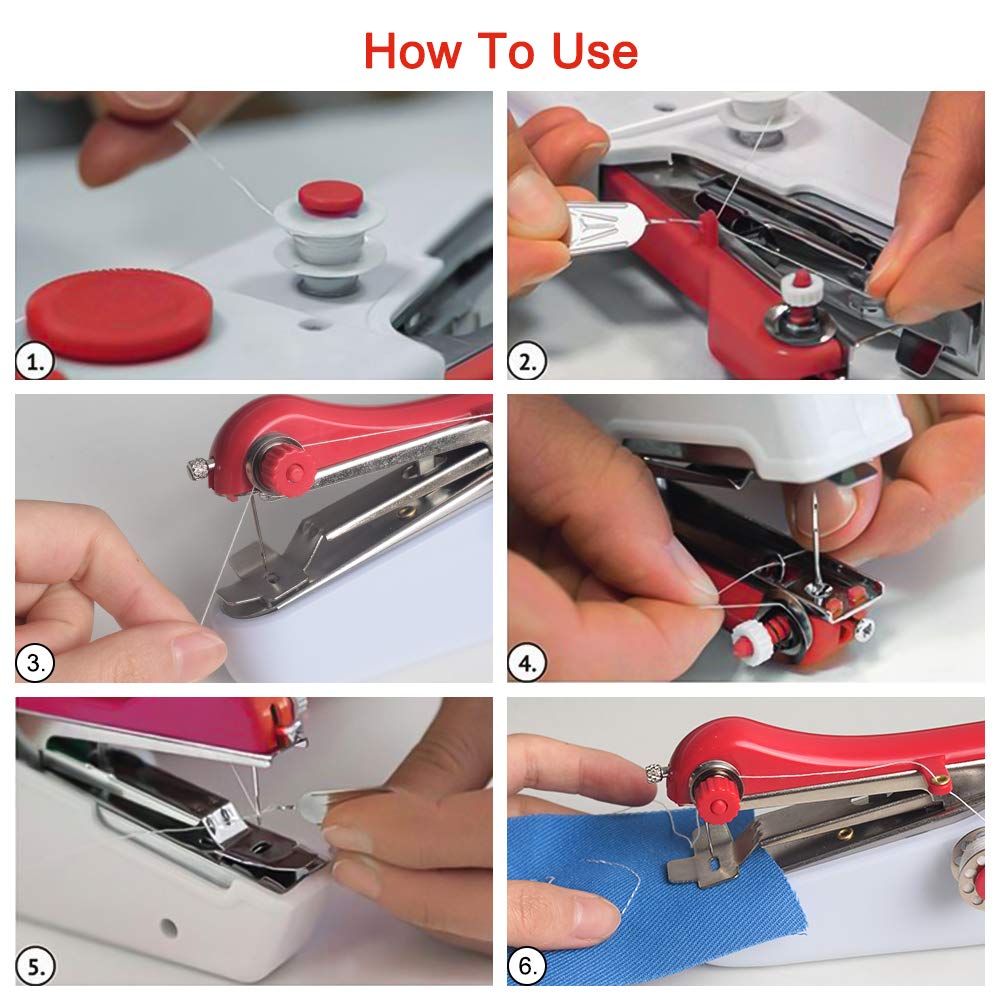 Handheld Sewing Machine, Quick Sew Mini Portable Electric Sewing Machine, Easy To Use For Adults Sewing Clothes, DIY, Family Travel