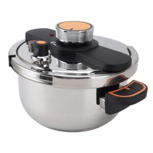 Pressure Cooker Stainless Steel Efficient Fast Heating Large Capacity Canning Pot for Home Kitchen (4L)