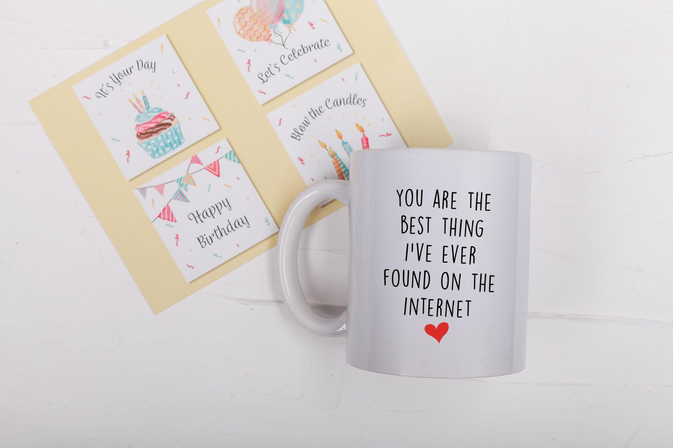 You're The Best Thing I've Ever Found On The Internet - Funny Anniversary Birthday Gifts for Husband Boyfriend - Romantic Long Distance Relationship Gifts For Him Her- 11 oz Coffee Mug Tea Cup White