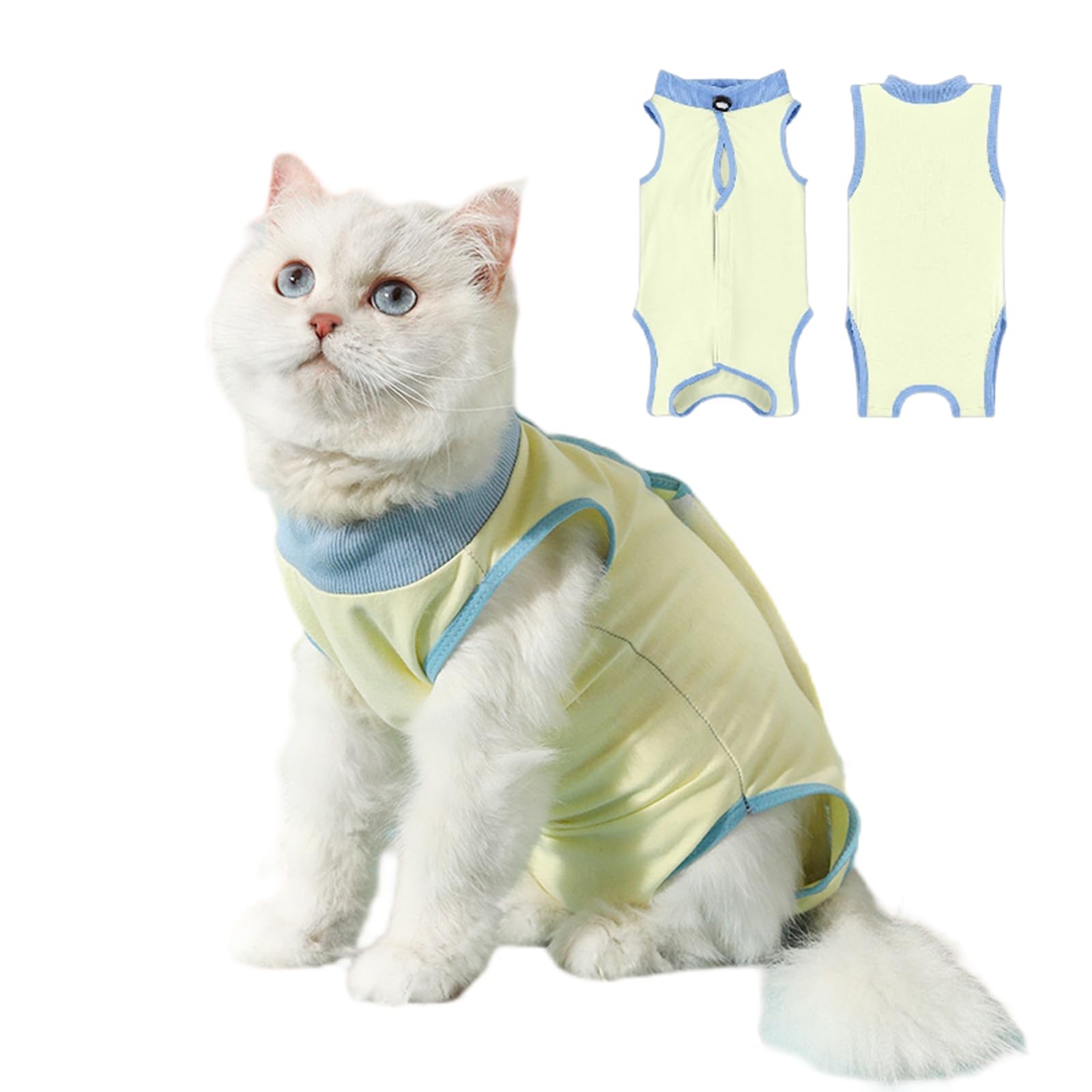 Cat Surgery Recovery Suit for Male Female Cat Onesie After Surgery Spay Surgical Abdominal Wound Skin Diseases E-Collar Alternative to Cone of Shame Kitten Body Post Suitical