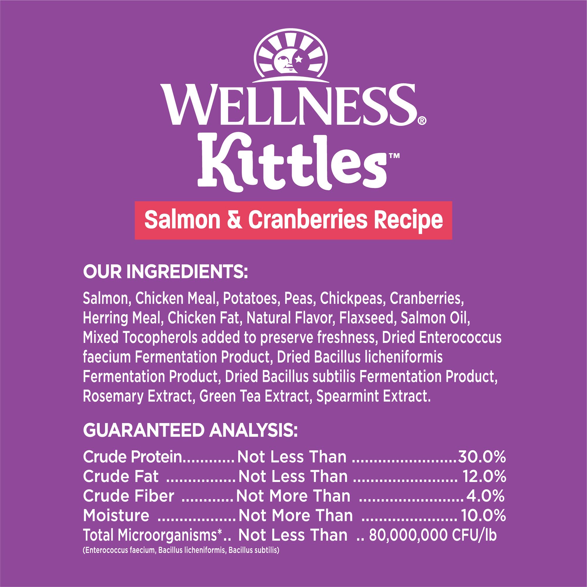 Wellness Kittles Natural Grain Free Cat Treats, Salmon & Cranberries, 6-Ounce Bag (Pack of 2)