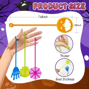 Halloween Sticky Hands Bulk 42PCS Halloween Party Favors for Kids Stretchy Halloween Sticky Hand Toy Halloween Goodie Bag Fillers Party Supplies Halloween Toys Classroom Prizes for Kids