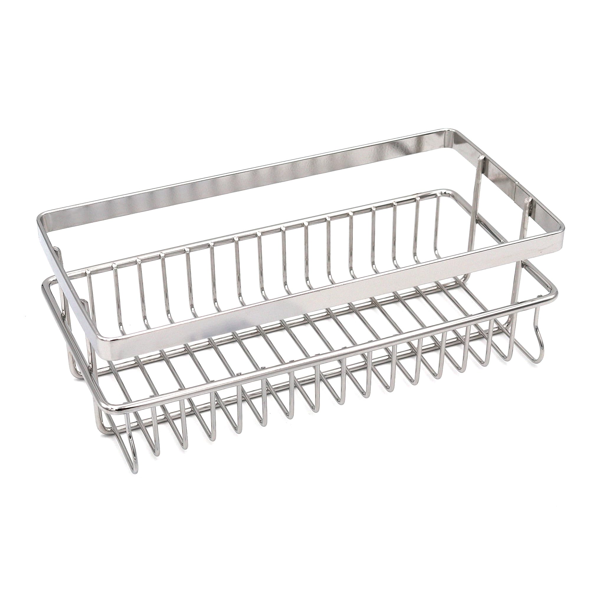 Adhesive Shower Caddy Compact Shelf Organizer Holder Bathroom Kitchen Self Adhesive Compact Storage for inside Shower Rack No Drilling Multipurpose Wall Mounted Stainless Steel Basket Rustproof