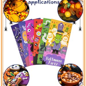 Gcardist Halloween Treats Bags 30 PCS Party Favors with 6 Designs, 3x5x9.5 Inches for Trick or Treat Festival - Includes Stickers - Happy Halloween Candy Bags