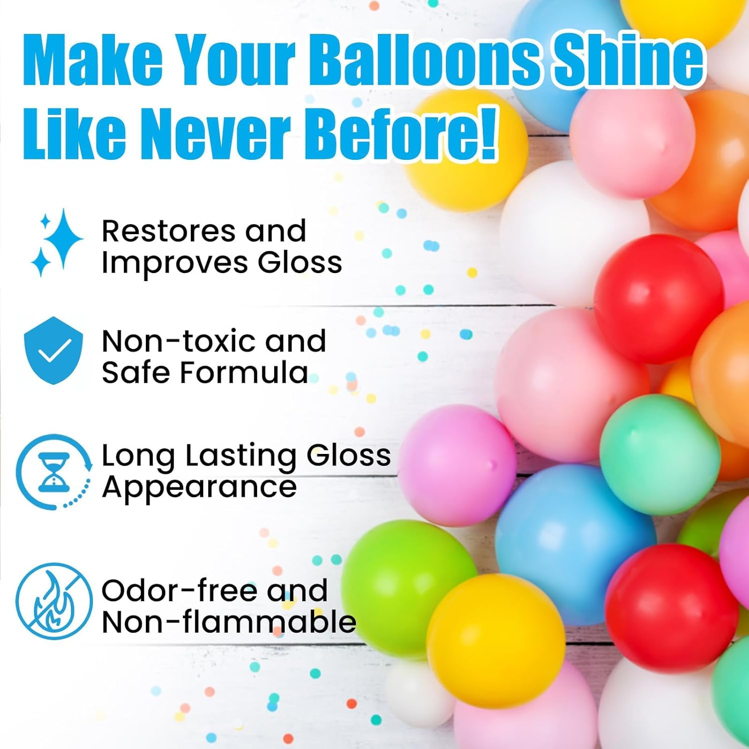 Balloons Shiny Spray,Balloon High Shine Spray For Latex Balloons,Balloon Shine Spray Latex Balloons,Party Balloons Shiny Spray, For Birthdays, Weddings, Christmas Party, Refer to description