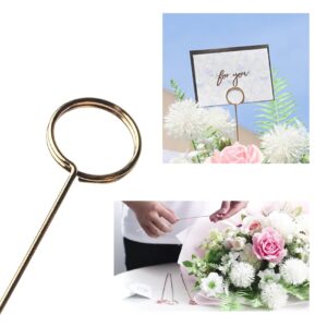 NIPNSCI 40Pcs Table Number Holders, Place Card Holders, Wire Picture Holders, Small Table Card Holders, Photo Holders for Centerpieces, Wedding Reception, Party, Birthday (Gold)