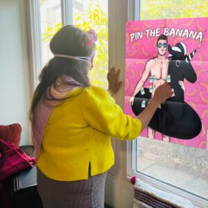 PINGAMOO Bridal Shower Games, Pin The Banana on The Hunk, Wedding Bachelorette Party Engagement Shower, 42 Guests