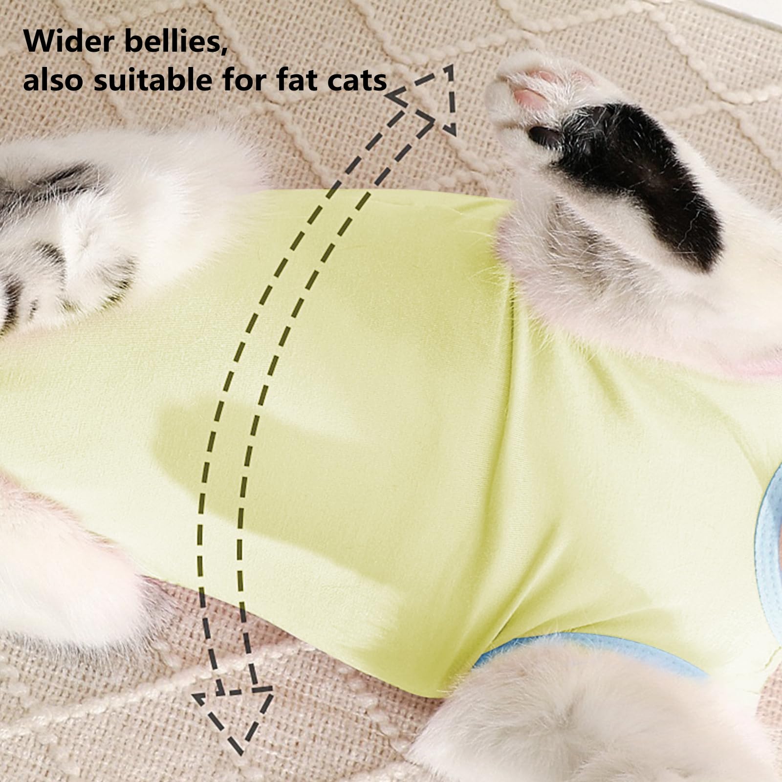 Cat Surgery Recovery Suit for Male Female Cat Onesie After Surgery Spay Surgical Abdominal Wound Skin Diseases E-Collar Alternative to Cone of Shame Kitten Body Post Suitical