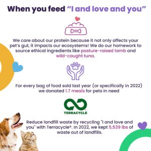 I AND LOVE AND YOU Naked Essentials Dry Cat Food - Chicken + Duck - Grain Free, Real Meat, No Fillers, Prebiotics + Probiotics, 3.4lb Bag (Pack of 2)