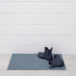 Chilewich Martha by Martha Stewart Heathered Shag Doormat 18x28 in Sea