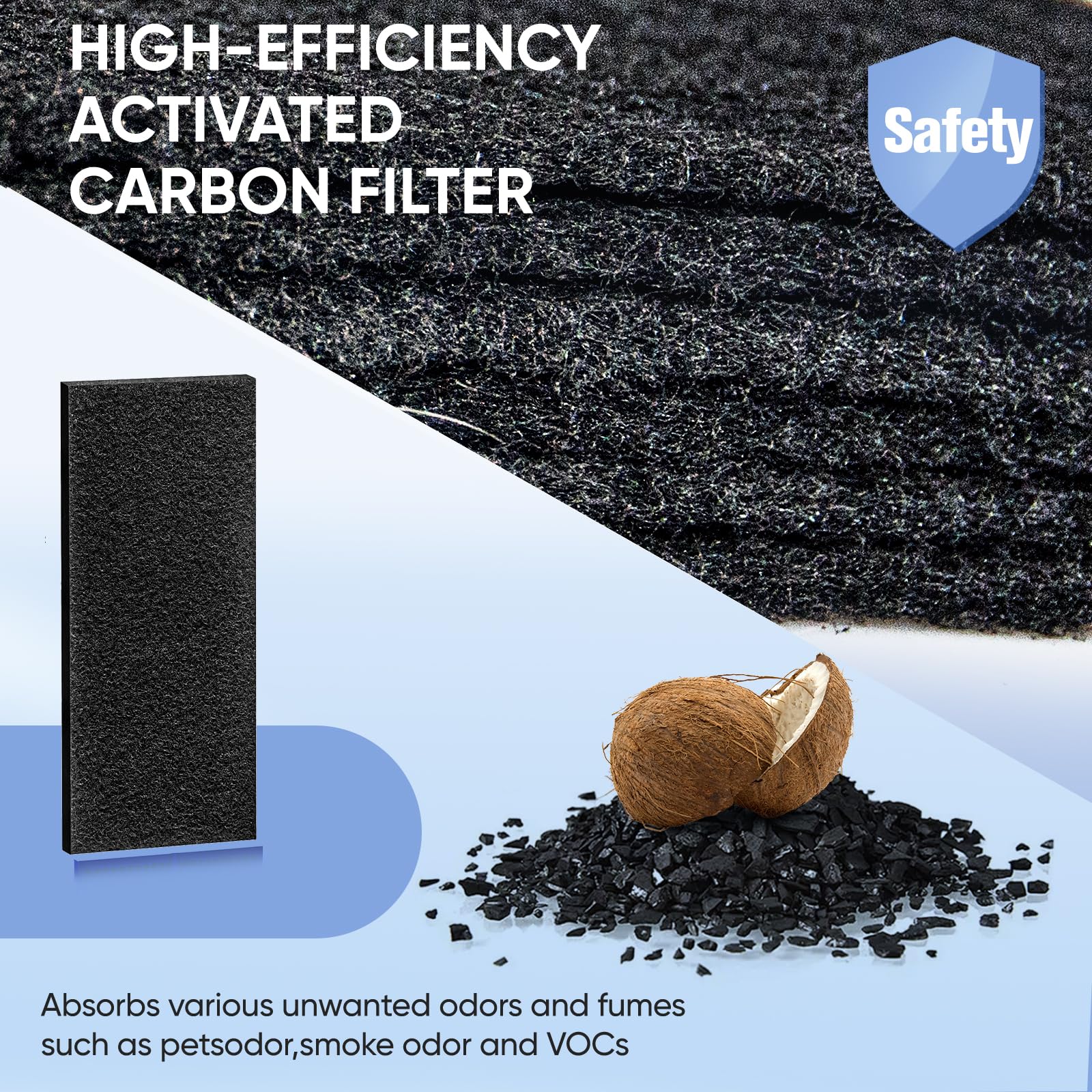 LBLVBNEWD Aer1 Filter Replacement for Holmes AER1 Air Purifiers, 4 True HEPA Air Filters + 8 Carbon Booster Filters for Replacement Parts # HAPF300AH-U4R, HAP242-NUC