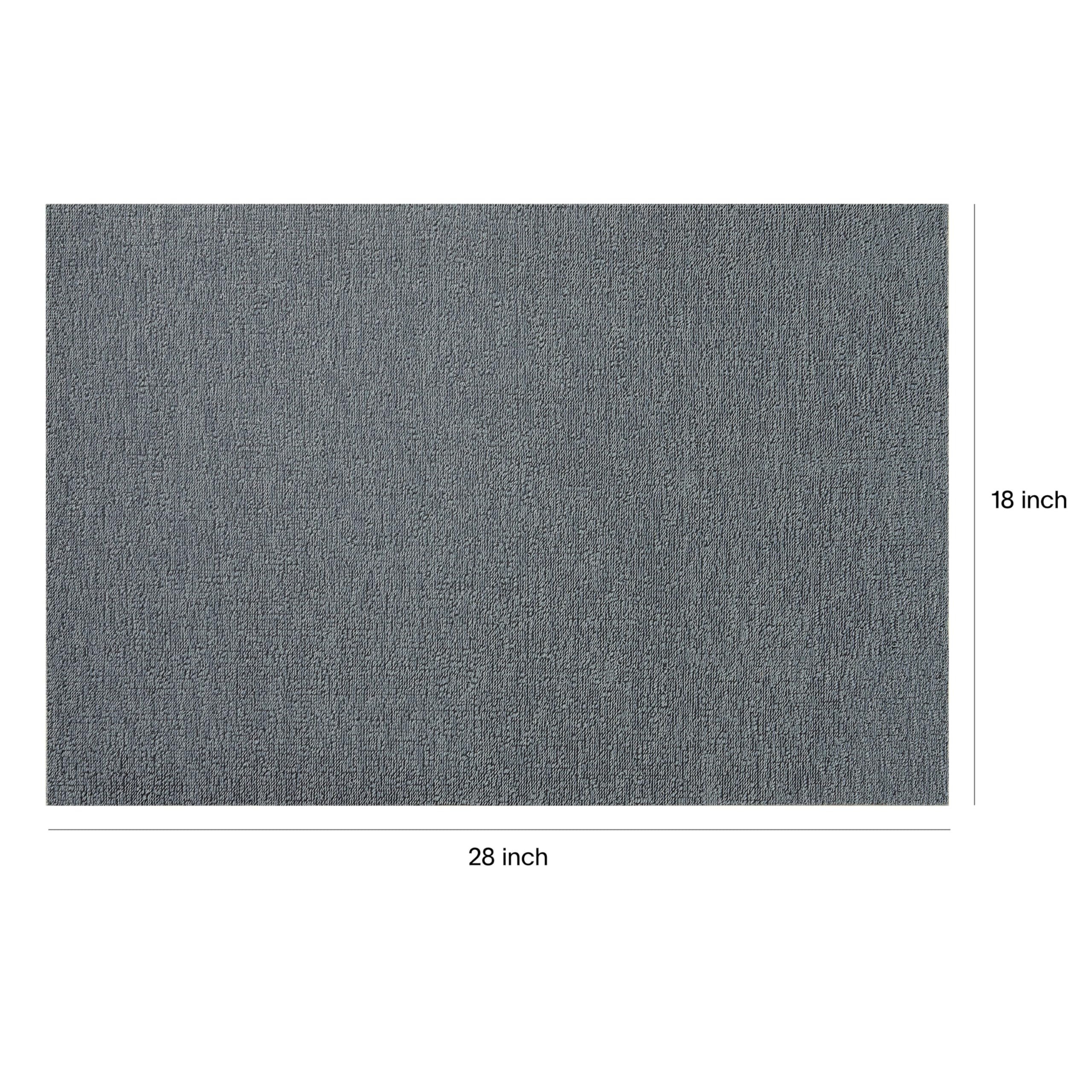 Chilewich Martha by Martha Stewart Heathered Shag Doormat 18x28 in Sea