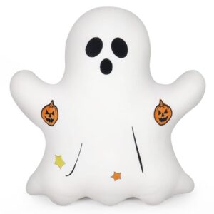 ourhonor 16.5" ghost pillow halloween throw pillows cute stuffed animals plush, ghosts shaped spooky plushies doll toy decorative for home party decor (pumpkin)