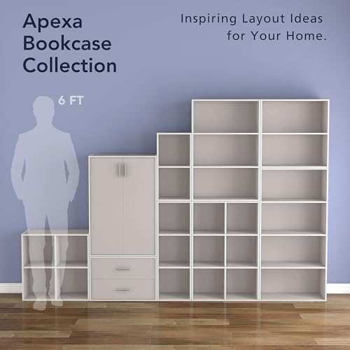 HOMES: Inside + Out Apexa 2-Drawer Wooden Stackable Storage Drawers, Small Food Pantry Cabinet, Cajonera De Madera, Underbed Drawer Dorm Teen Room Decor & Bedroom, Home Office, Kitchen, Taupe Grey