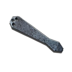 Oil Slick ALIEN engraved Zirconium Dmd CLIP for most Spyderco models