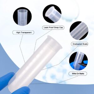 jiuwu 28 pcs centrifuge Tubes 1/2 oz Test Tubes with caps 5/3 oz Test Tubes with Rack（10 * 50 ml and 18 * 15 ml) for lab Tubes、Laboratory Supplies