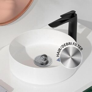 Drain Hair Catcher Strainer Rust-Proof Stainless Shower Drain Covers 304 Steel