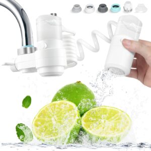 silkchio kitchen sink faucet shower head attachment - kitchen sink faucet sprayer with 6 adapters compatible with laundry bathroom - dog bathtub hose sprayer for tub faucet with soap dispenser