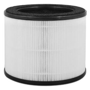 laukowind for coway airmega 100 air purifier true hepa replacement filter, white (1 pack)