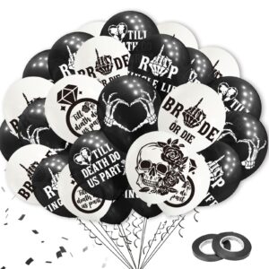 60pcs bride or die balloons bride or die bachelorette party decorations till death do us part decor bachelorette party balloons for rip single life till death do us party bachelorette decorations