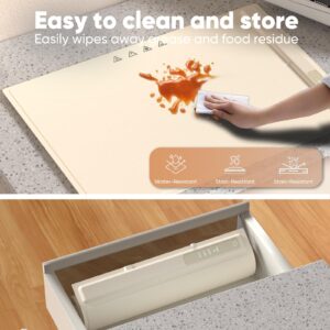 Food Warming mat, Full Surface Heating Electric Warming Tray for buffets Party, Premium Silicone Nano-Material Food Warmers for Parties with 3 Temperature Settings, 2-6 Hours Auto Shut-Off, White