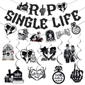 rip single life banner bachelorette party decorations bachelorette banner for till death do us party bachelorette decorations bride or die bachelorette party decorations black glitter