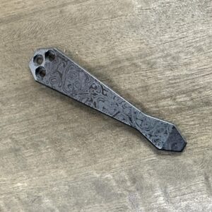 Oil Slick ALIEN engraved Zirconium Dmd CLIP for most Spyderco models